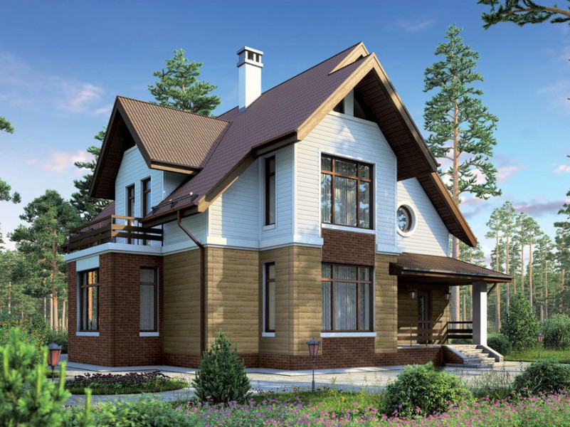 Boja fasade i krova, kombinacija, vrste - primjeri fotografija